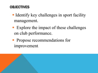 This Is Thesis On Challenges Of Sport Facility Managment | PPTX