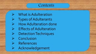 Food adultration | PPT