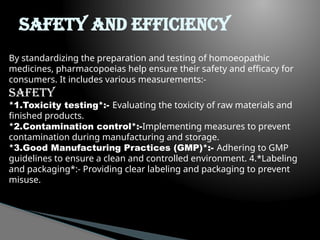 Homoeopathic pharmacopoeia standardization and quality control | PPTX