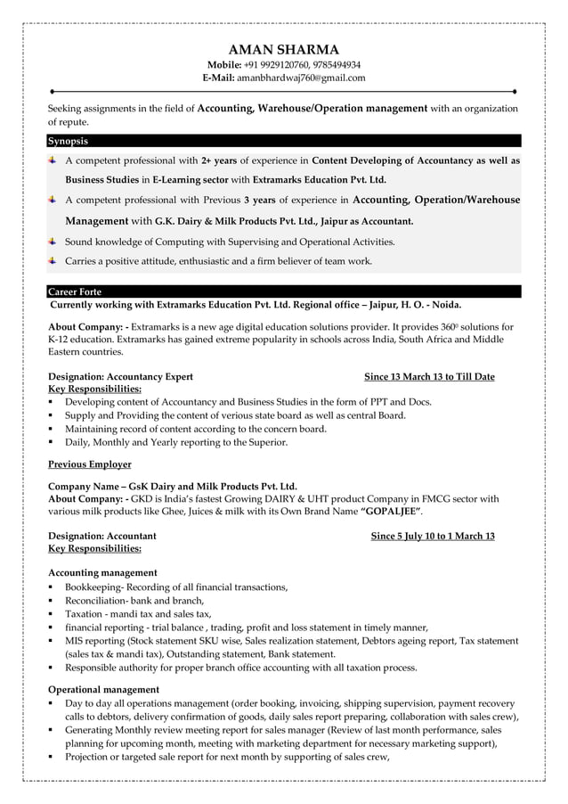Aman resume | PDF