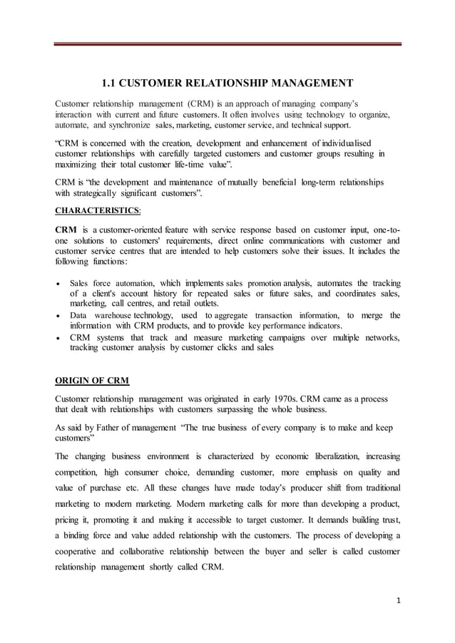 Customer relationship management practices in Hyundai Ltd. | DOCX ...