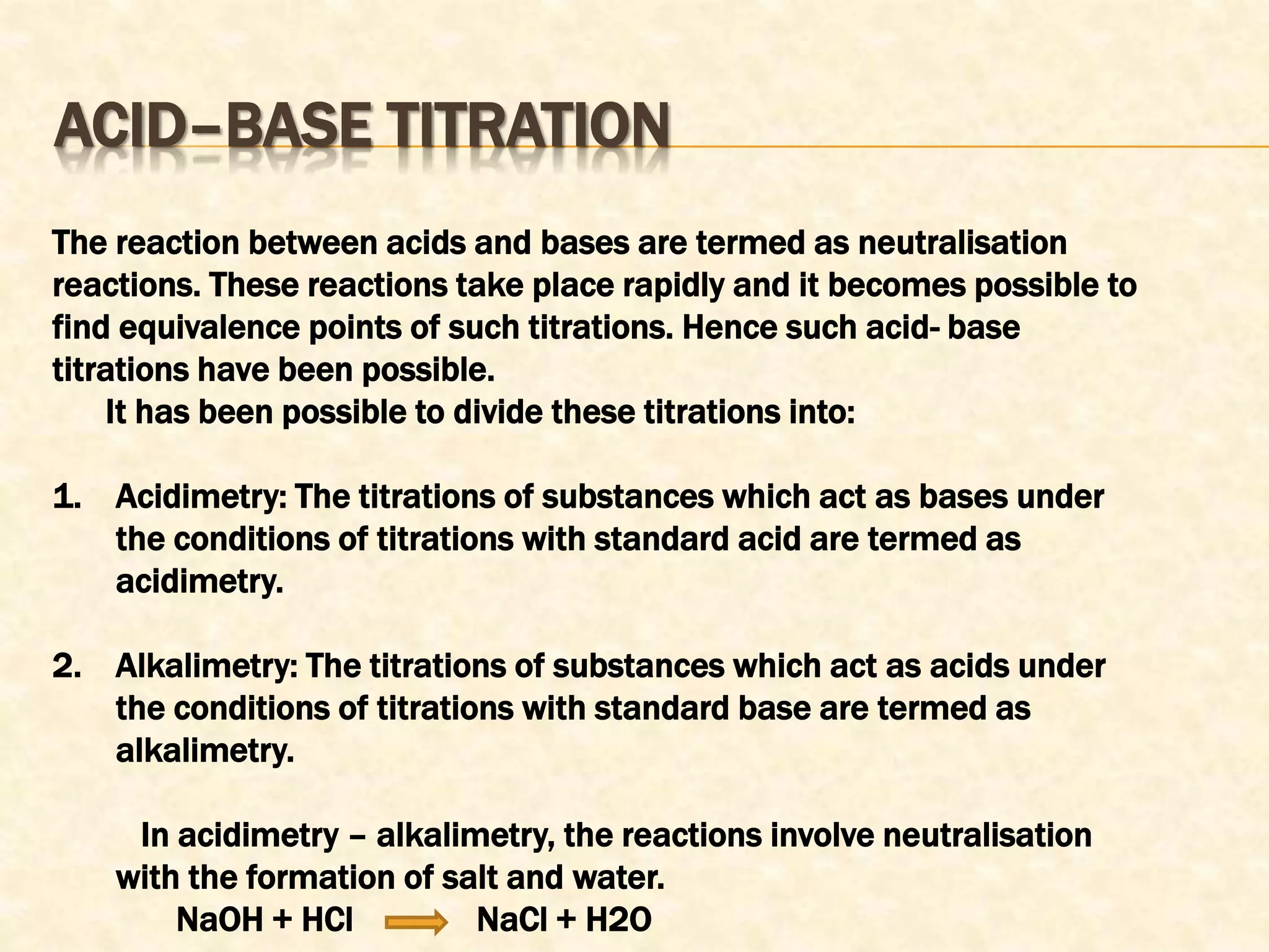 Volumetric Analysis ( Titrimetric analysis) or Titration | PPTX