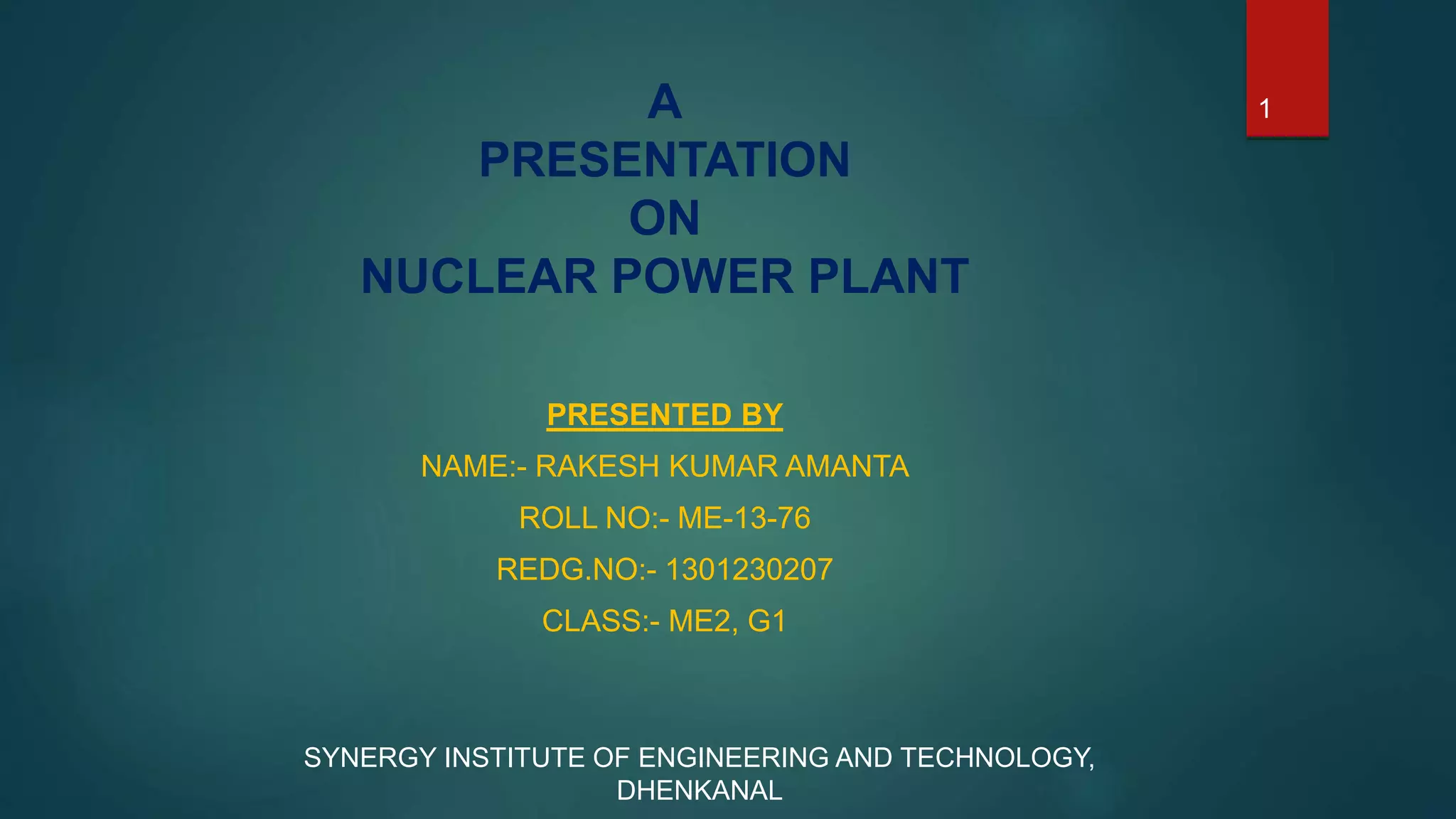 nuclear powerplant ppt | PPT