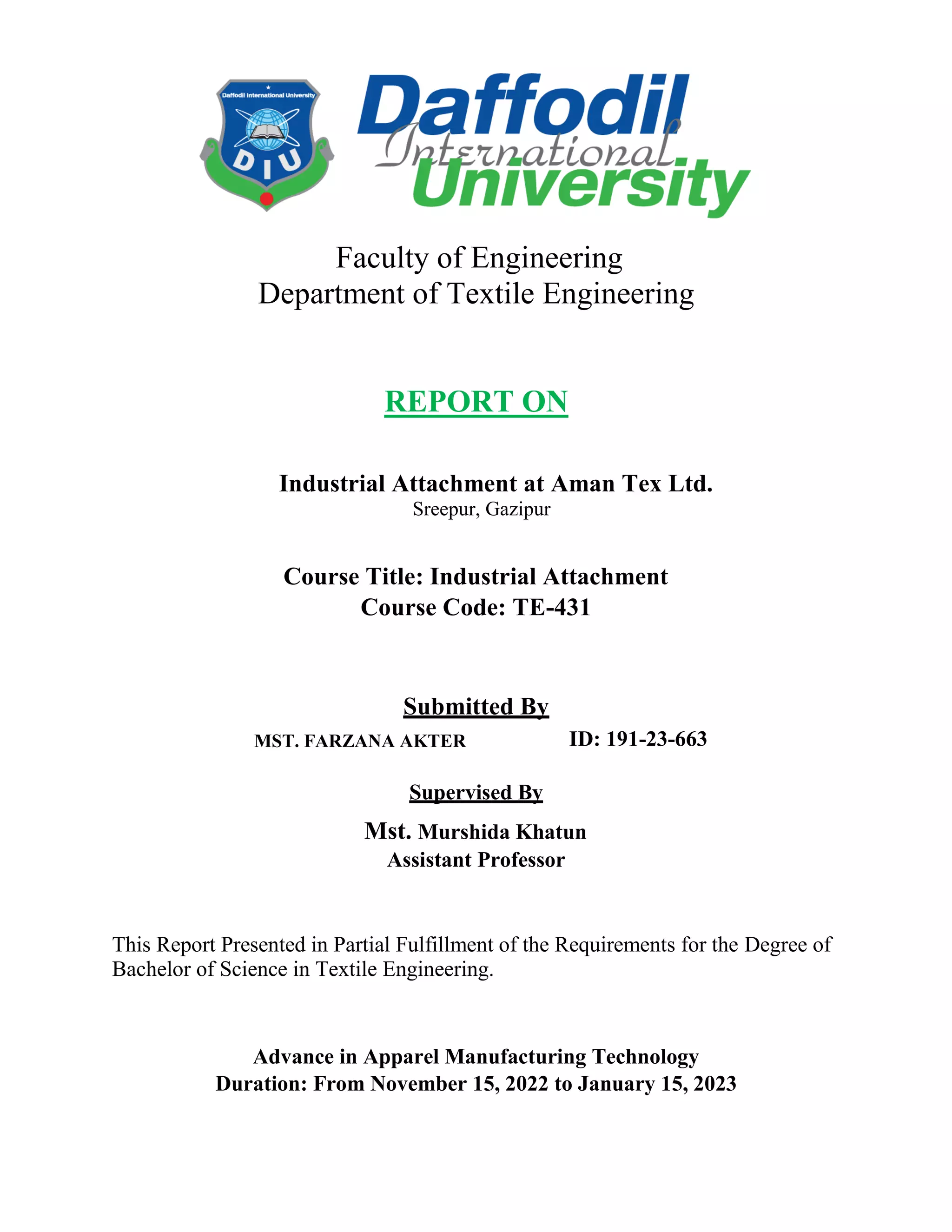 Aman Tex Industrial Report By Farzana.pdf