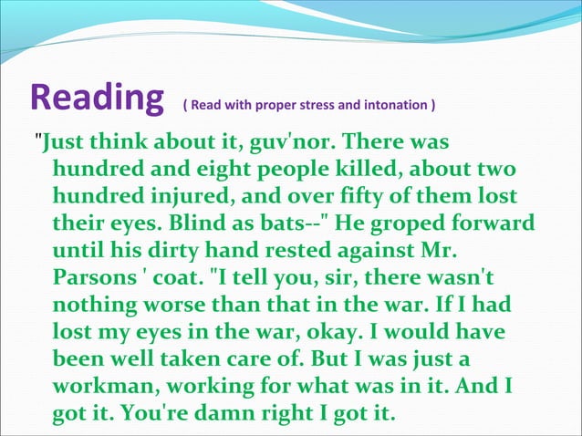 A MAN WHO HAD NO EYES | PPT