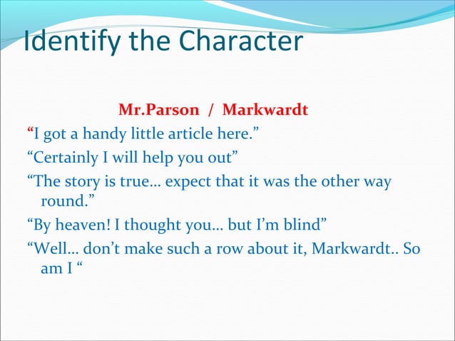 A MAN WHO HAD NO EYES | PPT