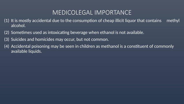 Methanol poisoning- Forensic Toxicology.pptx