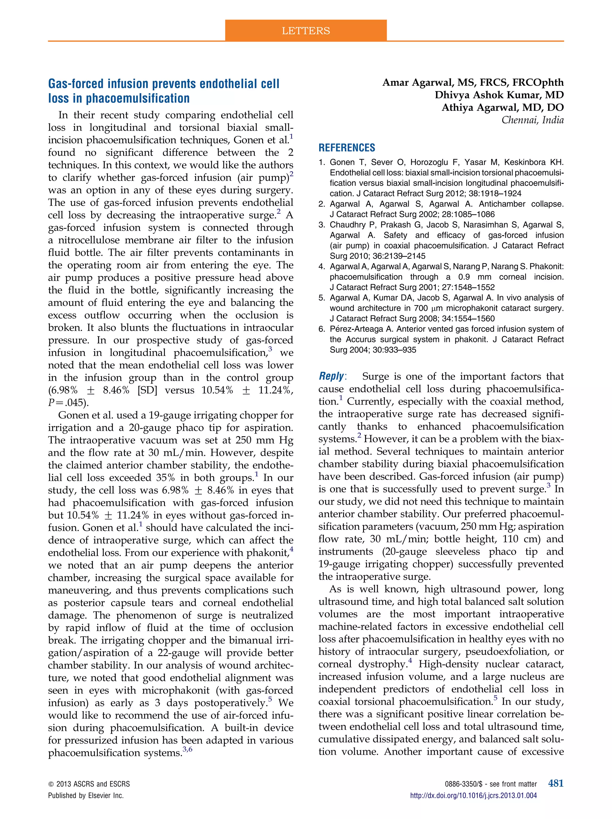 Amar agarwal gas-forced infusion prevents endothelial cell-letter to ...