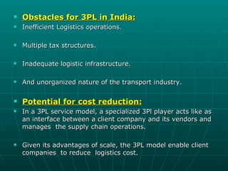 3PL future in India | PPT