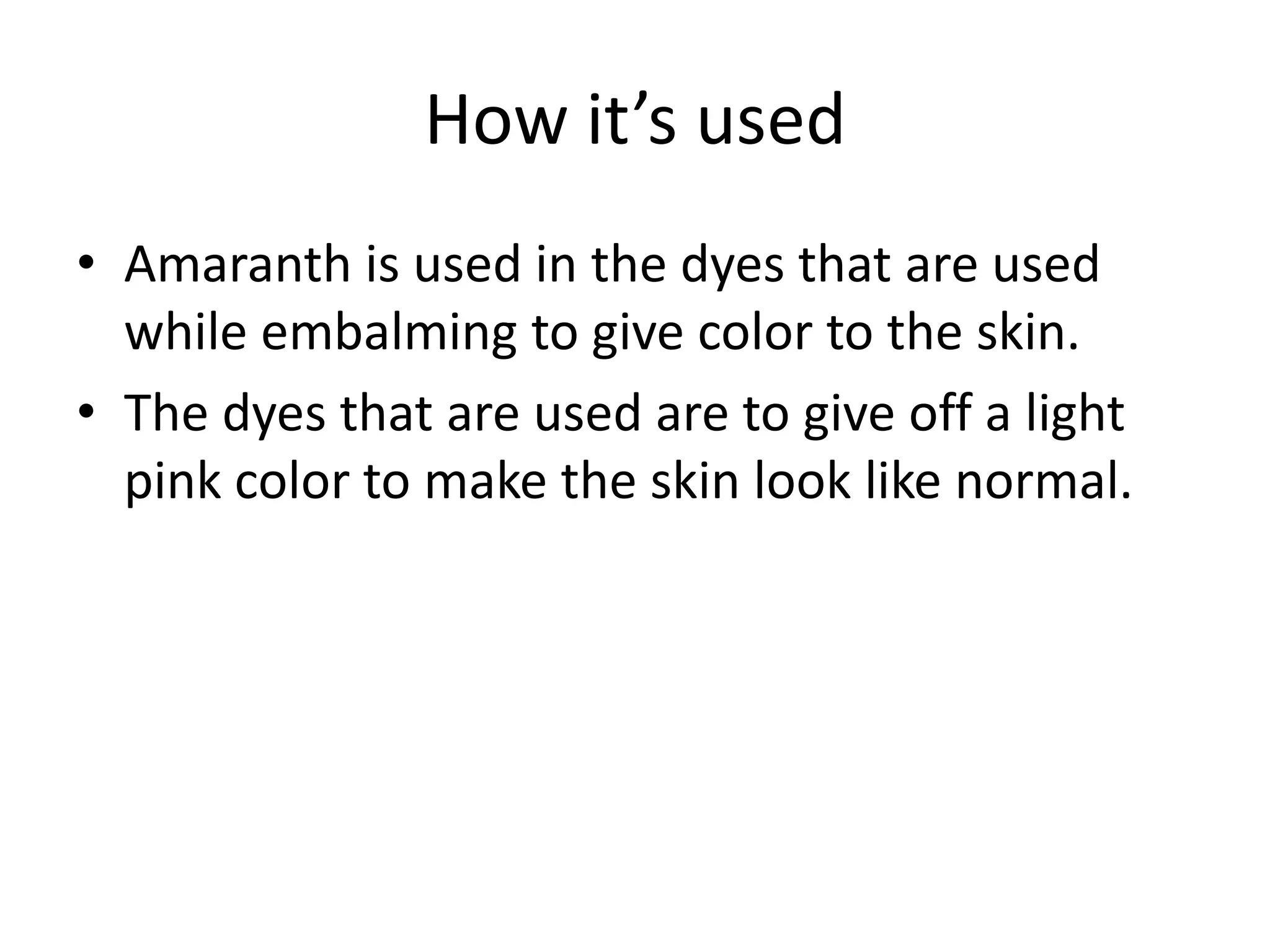 Amaranth (red dye) lab project | PPT