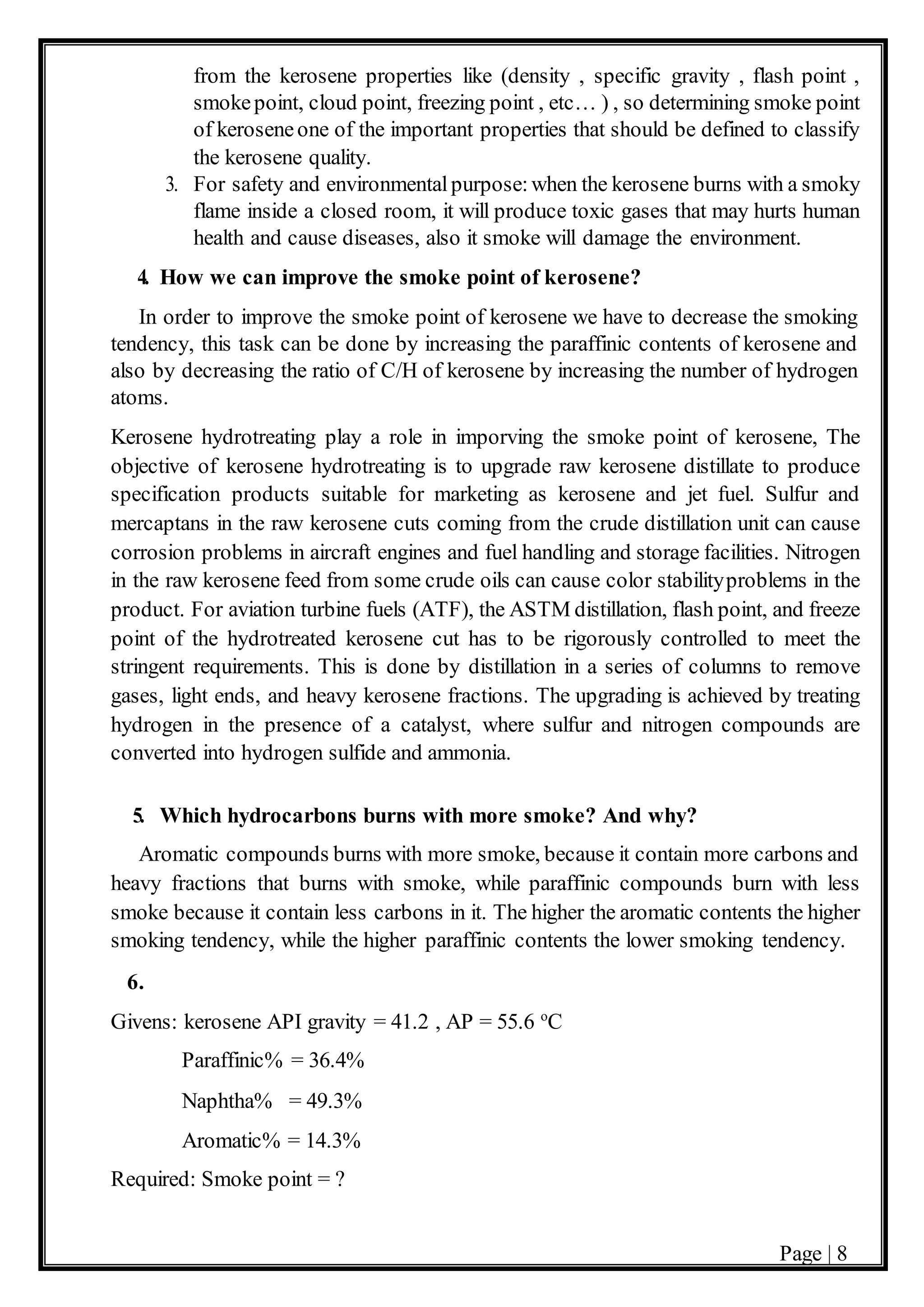Amar askandar smoke point report | DOCX