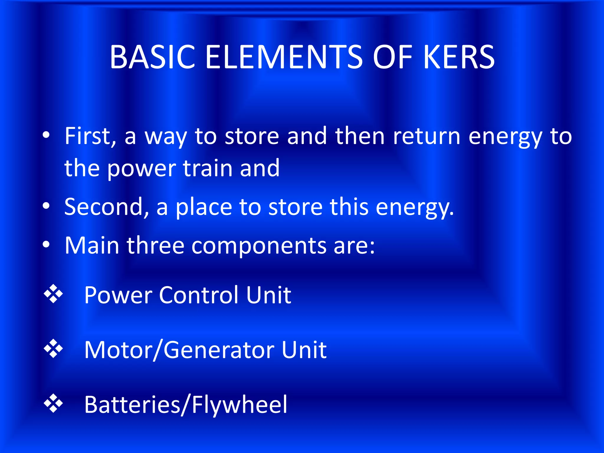 Kinetic Energy Recovery System | PPTX | Green Vehicles | Auto Type
