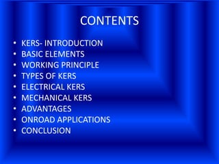 Kinetic Energy Recovery System | PPTX