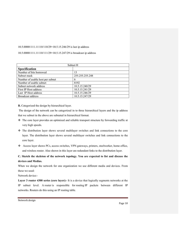 Amare network design-assignmentttt | PDF