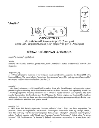 Amarigna & Tigrigna Qal Roots of Male Names | PDF