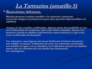 TARTRACINA (Amarillo Nº 5) | PPT