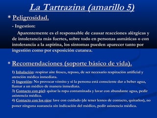 TARTRACINA (Amarillo Nº 5) | PPT