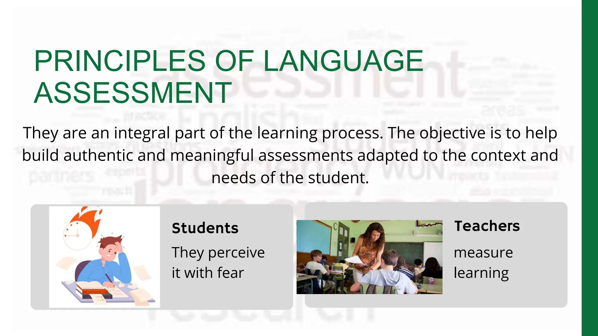 ASSESSMENT AND EVALUATION: Principles of Language Assessment | PPT