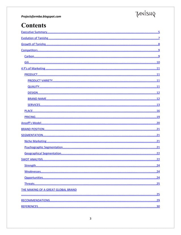 A marketing project report on tanishq | DOC