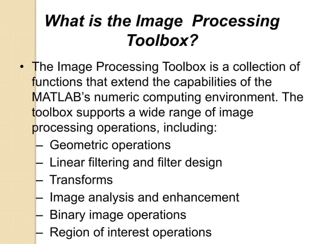 Image Processing Using MATLAB | PPTX