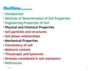 Engineering properties of soil | PPTX