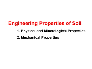 Engineering properties of soil | PPTX
