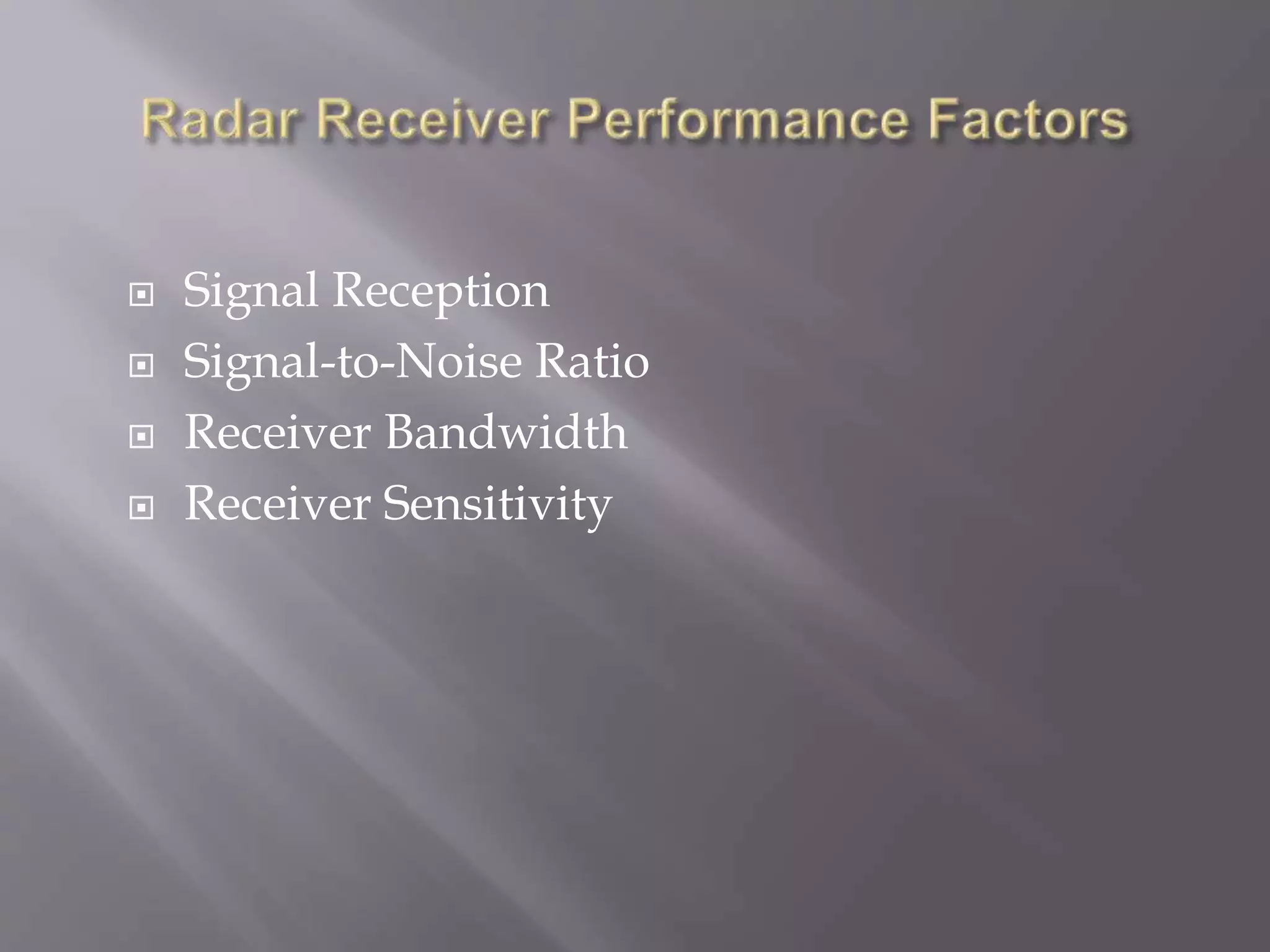 ppt on radar system | PPTX