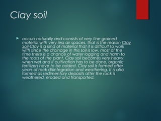 Different types if soil | PPT | Gardening | Home & Garden