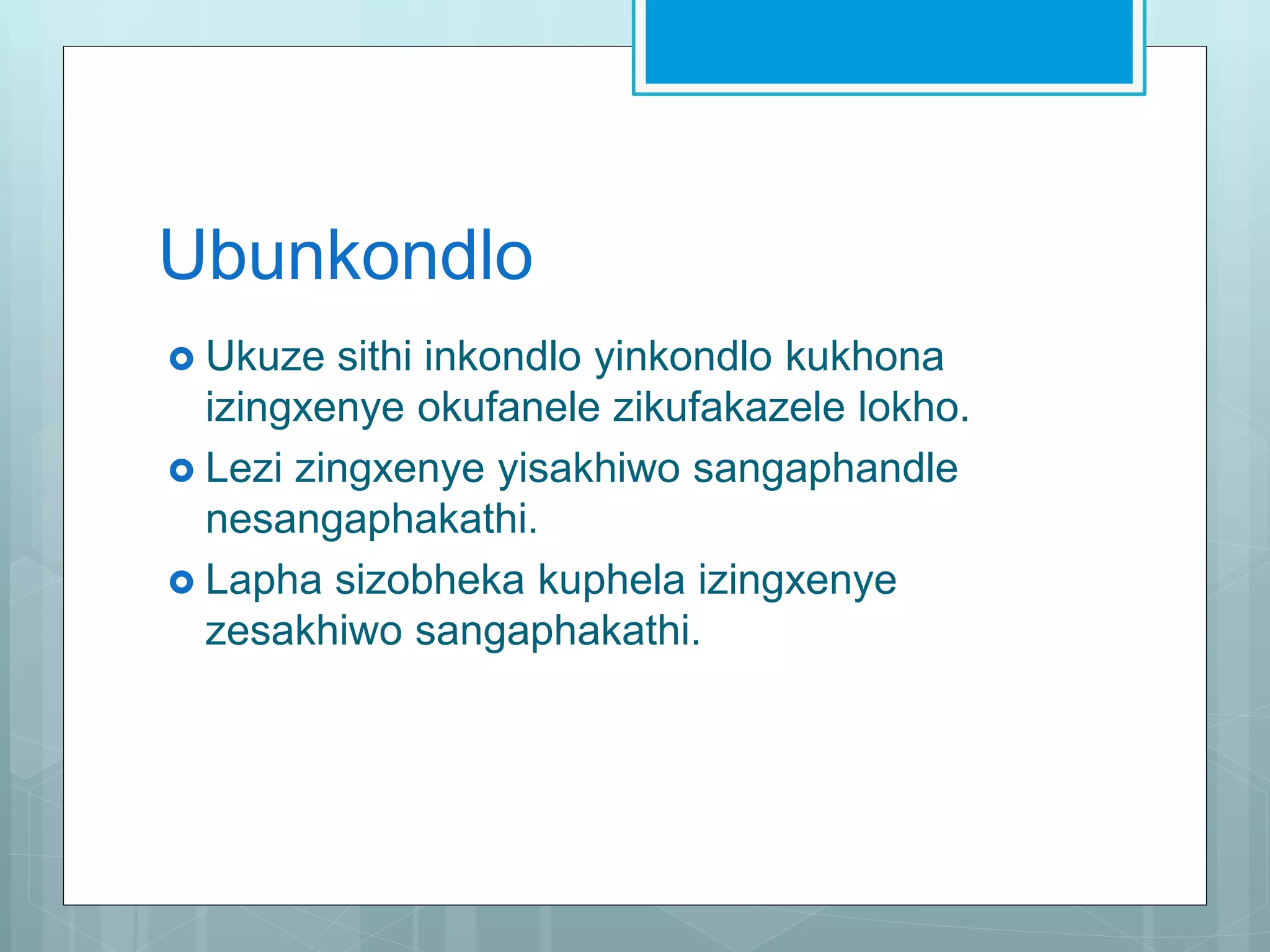 Poems written in Zulu (Izinkondlo) | PPTX