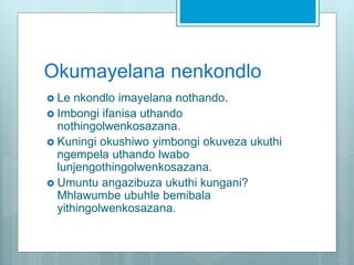 Poems written in Zulu (Izinkondlo) | PPTX