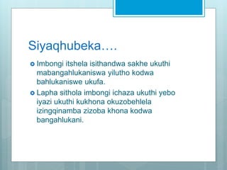Poems written in Zulu (Izinkondlo) | PPTX