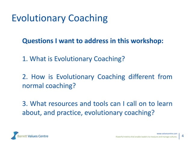 A masterclass in evolutionary coaching handout | PPT