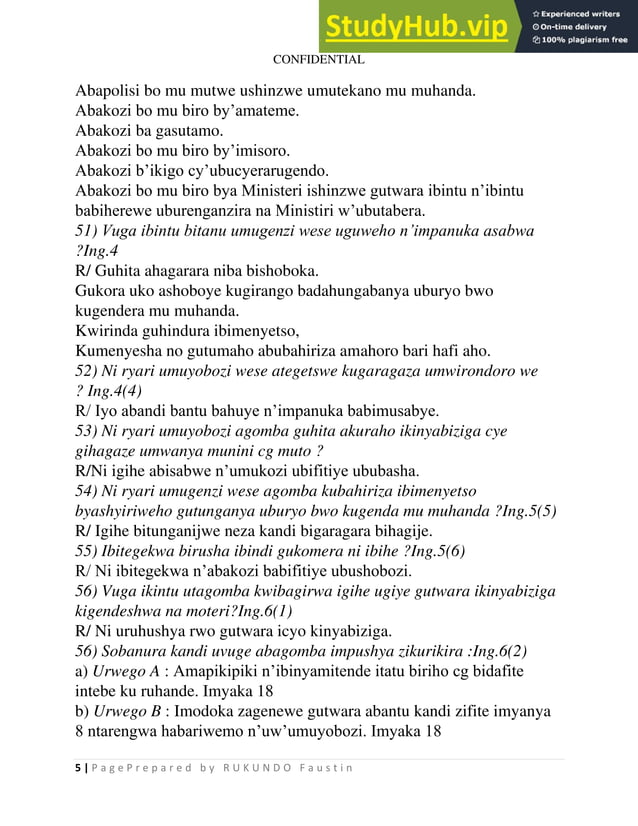 AMATEGEKO Y UMUHANDA 2020 | PDF