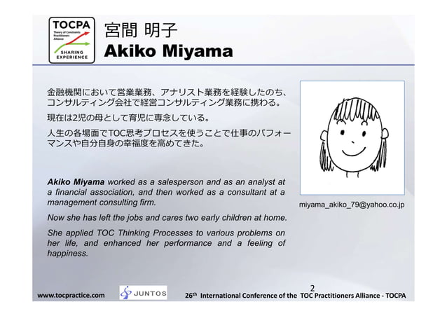 13 years of experience on using TOC Thinking Process for my life | PPT