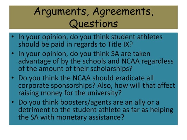 Amateurism Presentation | PPTX | College Football | College Sports
