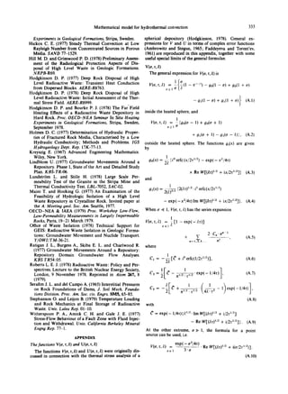 MATHEMATICAL MODEL FOR HYDROTHERMAL CONVECTION AROUND A RADIOACTIVE WASTE DEPOSITORY IN HARD ...