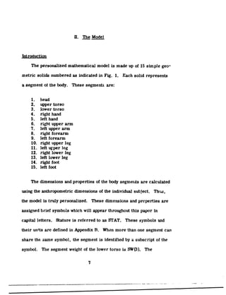A mathematical model of the human body | PDF
