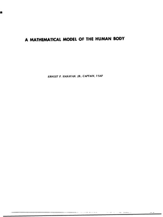 A mathematical model of the human body | PDF
