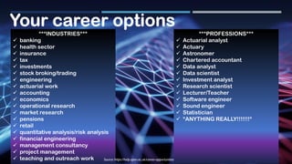 How to start your career with a maths or stats degree | PPT