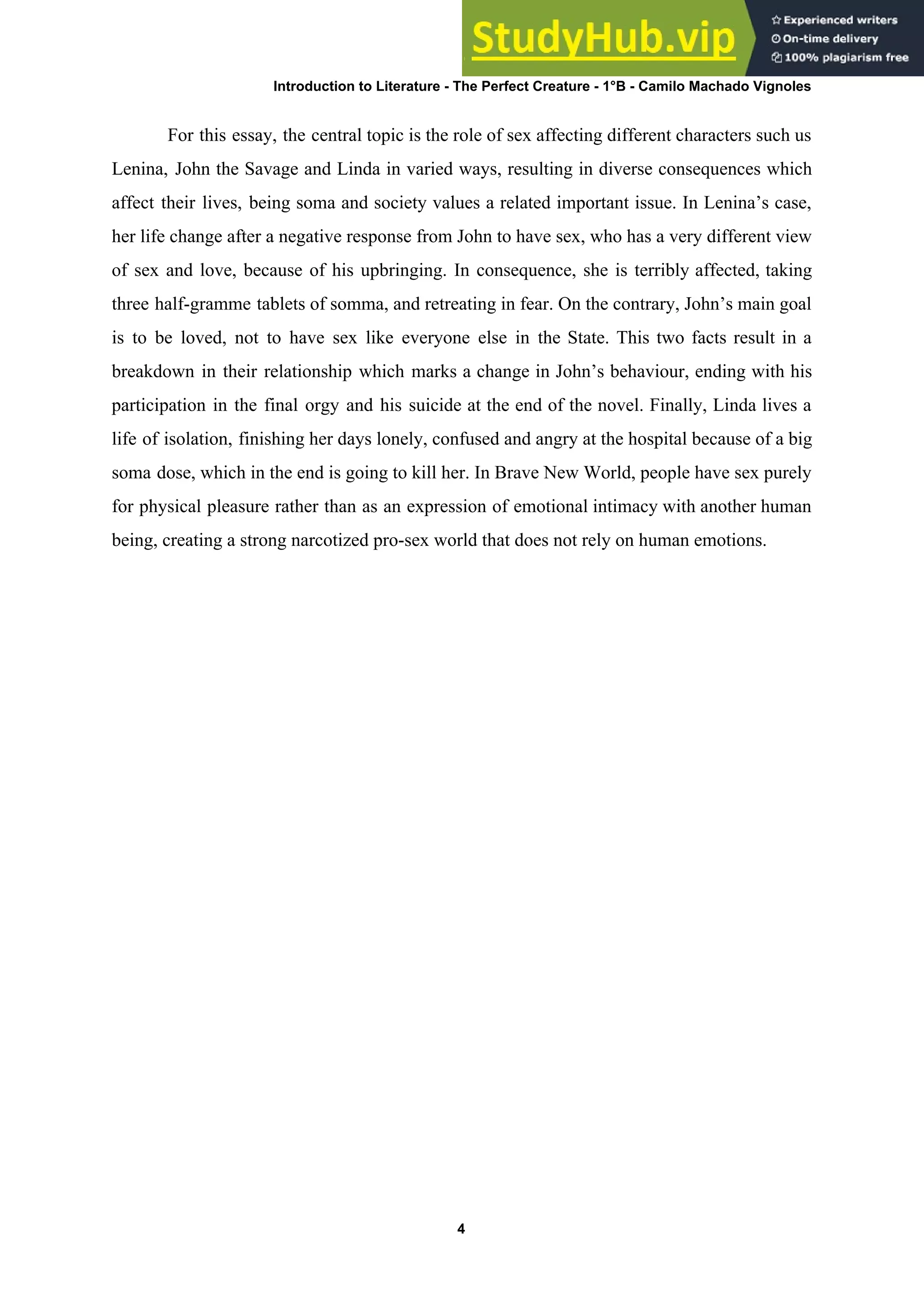 A Matter Of Sex Essay Pdf