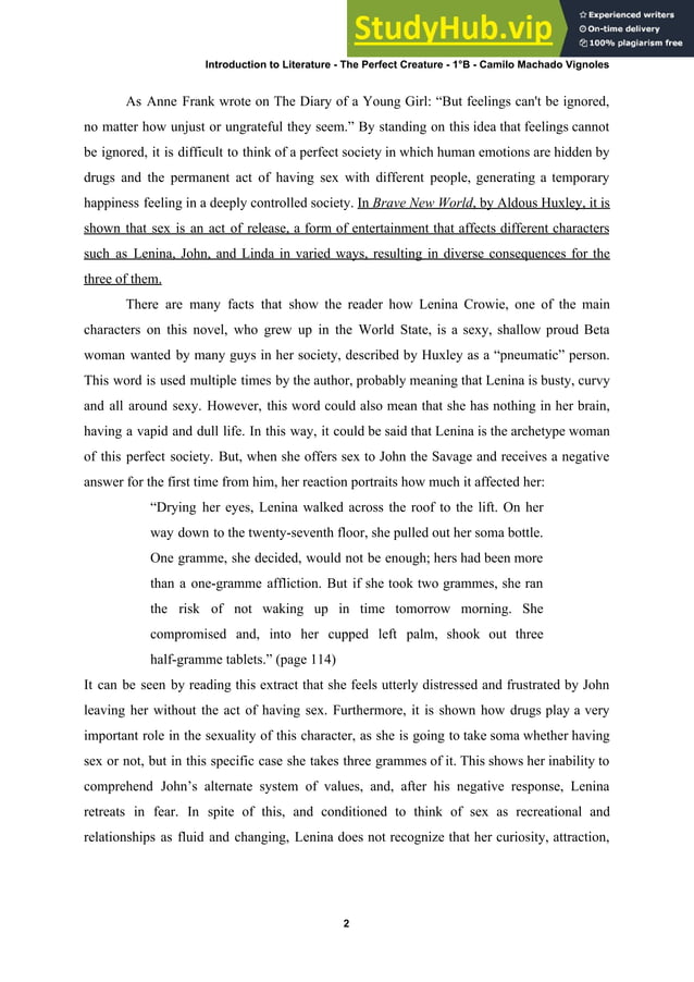 A Matter Of Sex Essay Pdf