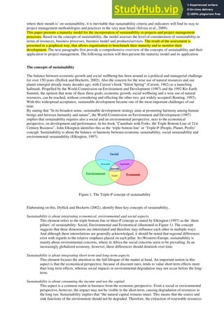 A Maturity Model For Integrating Sustainability In Projects And Project Management | PDF