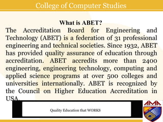 Amau ccs abet_orientation | PPT