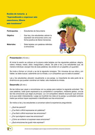 AMAUTA Perú sesiones de actividades socioemocionales niveles | PDF