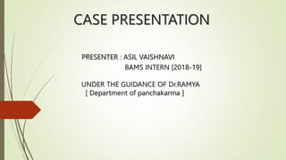 amavata FINAL case presentation rheumatoid | PPTX