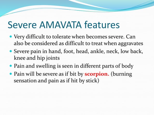 Amavata, rheumatiod arthritis, amavata treatment, | PPTX | Herbs and ...