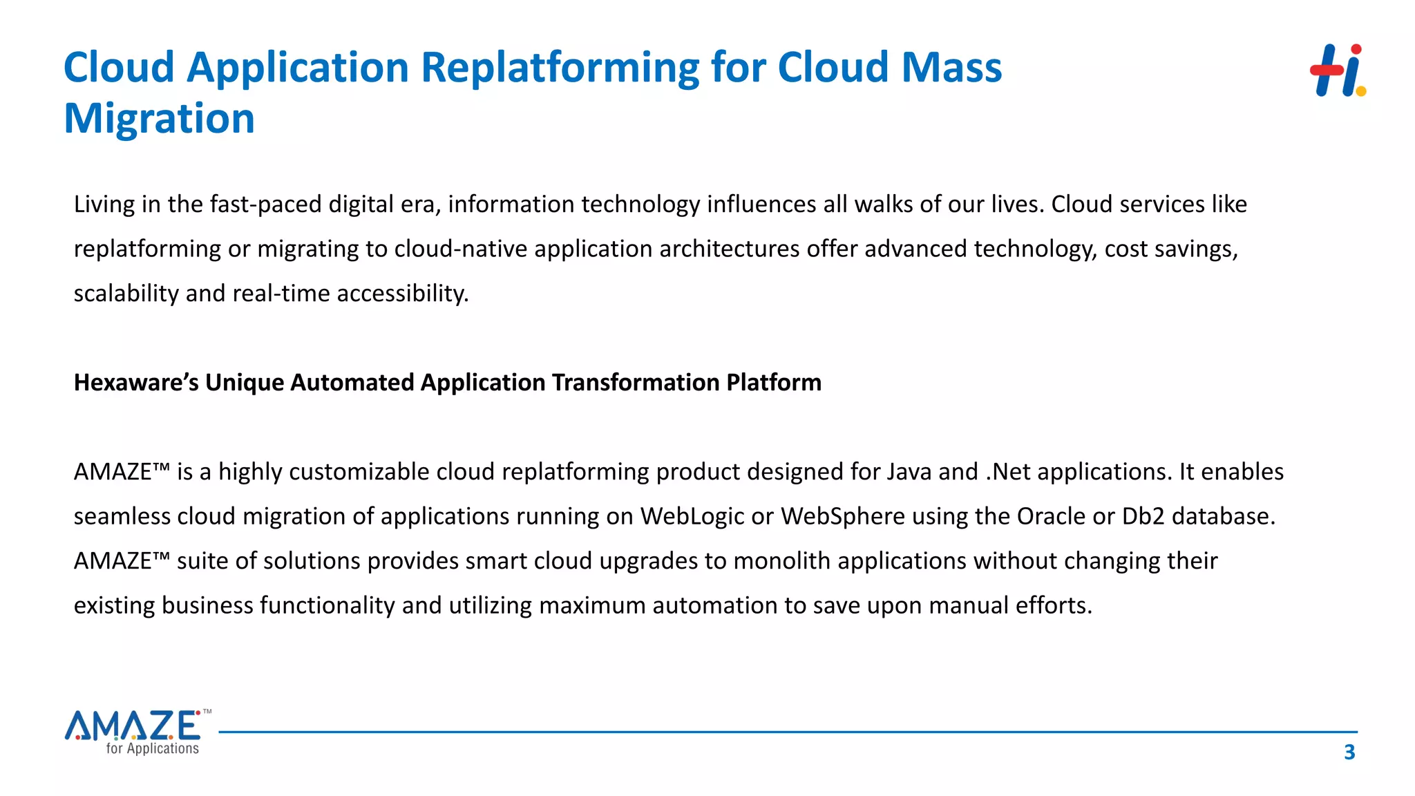 AMAZE™ - Application Migration to Cloud | PPTX