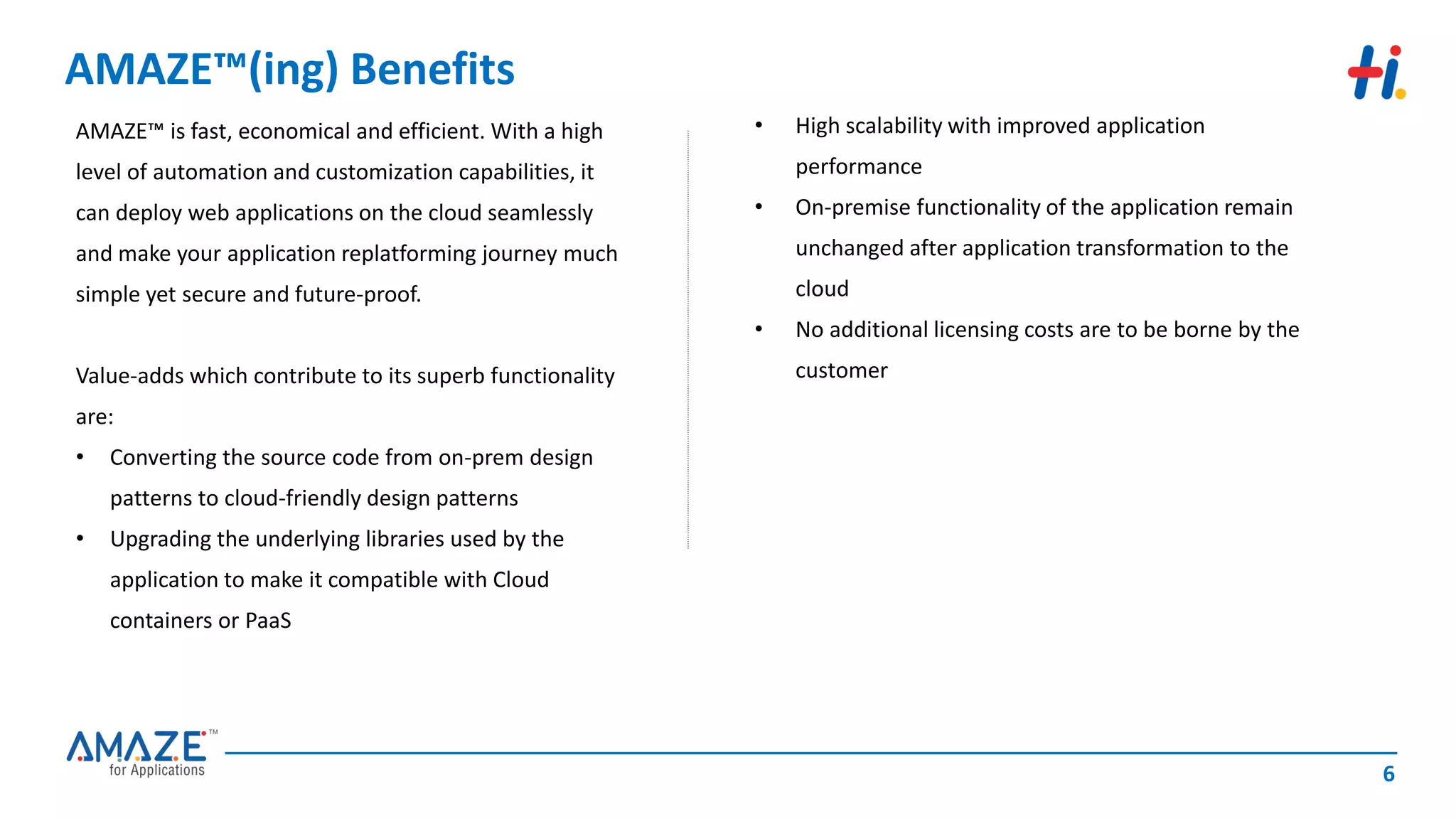 AMAZE™ - Application Migration to Cloud | PPTX
