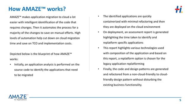 AMAZE™ - Application Migration to Cloud | PPTX | Cloud Computing | Internet