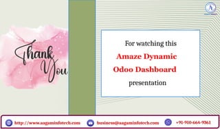 Amaze Dynamic Odoo Dashboard - Odoo Dashboard Solution | PPT